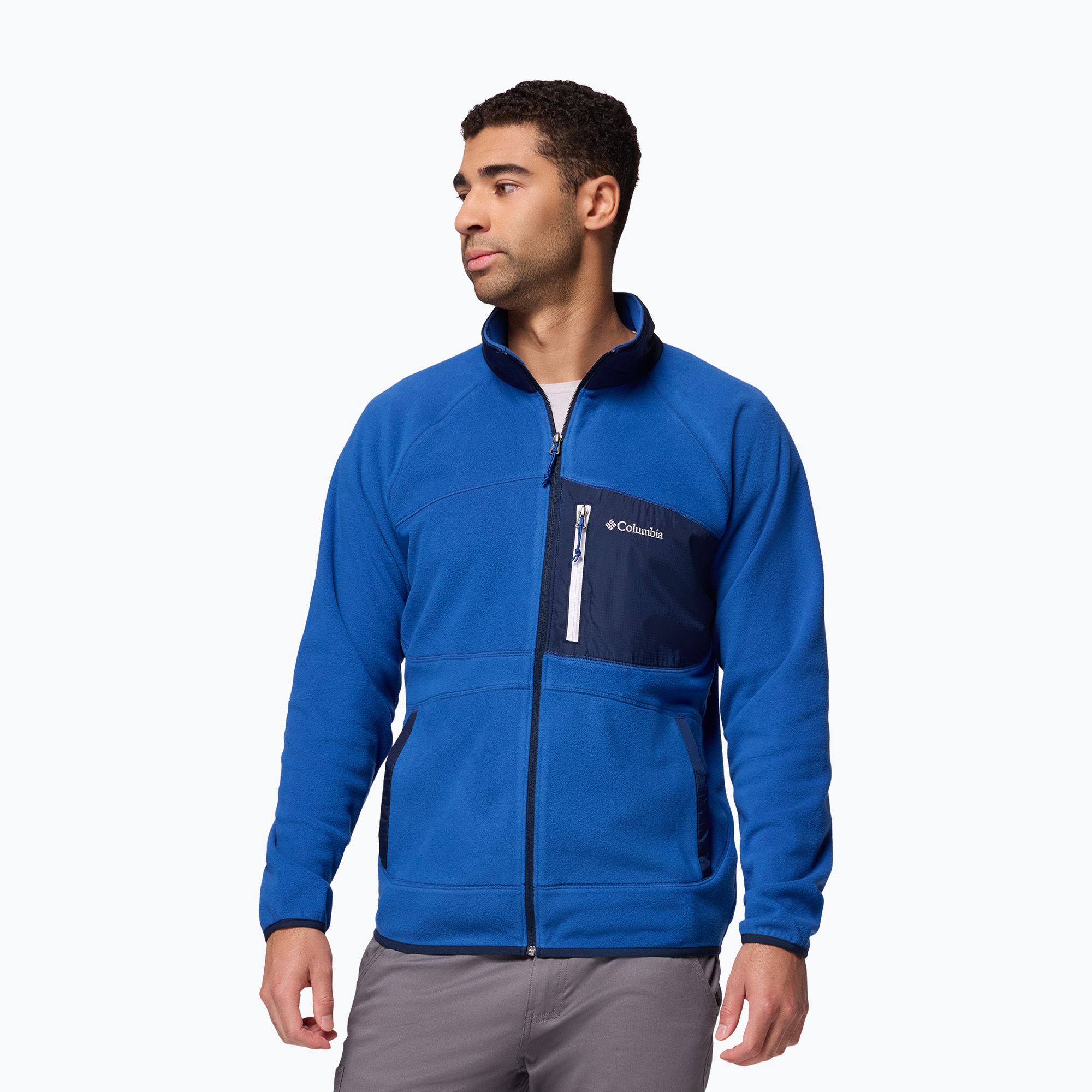 Pánska flísová mikina Columbia Fast Trek Overlay Full Zip mt blue/coll ...