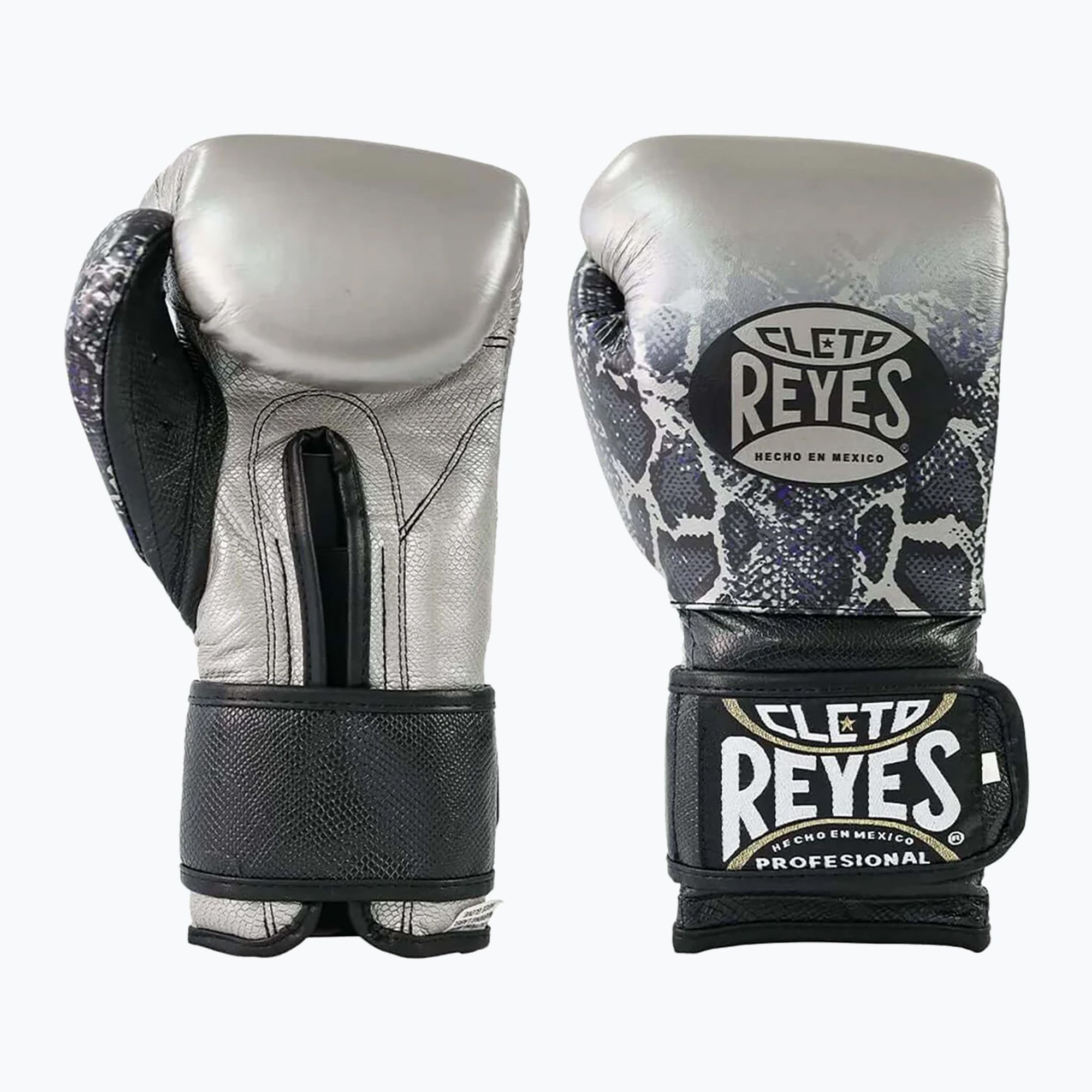 Boxerské rukavice Cleto Reyes Velcro Sparring silver/black (CE612LNSS ...